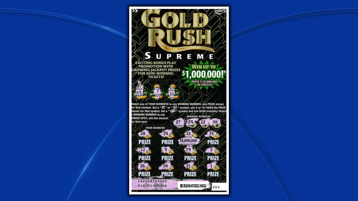 Hombre de Sarasota gana $1 millón con un raspadito Gold Rush Supreme ...