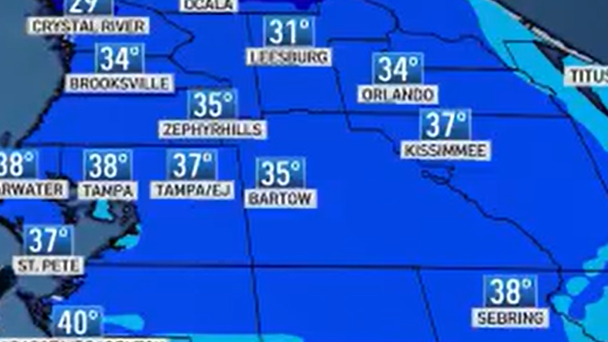 Frío extremo impacta la Bahía de Tampa con temperaturas inusualmente ...